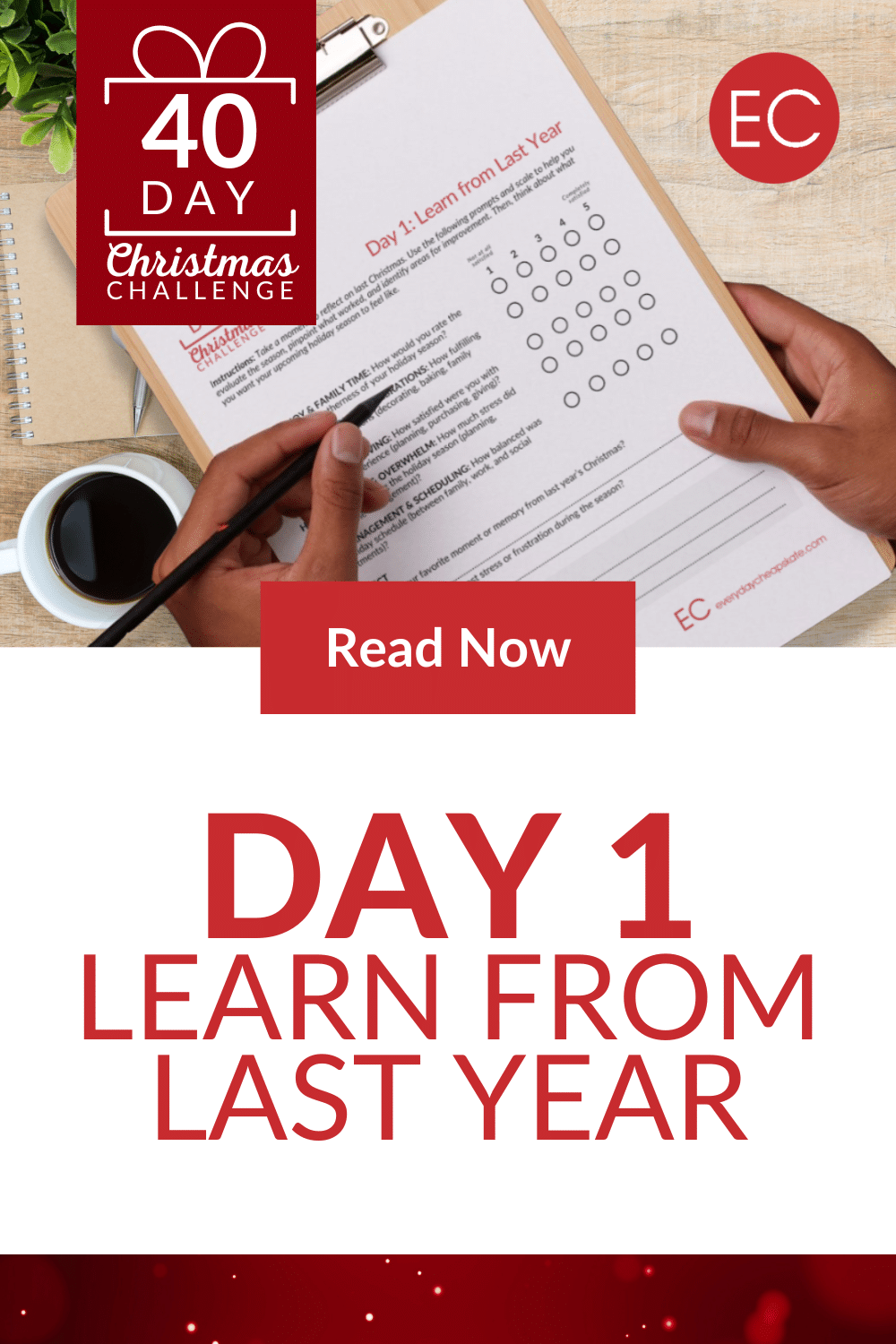 40-Day Christmas Challenge | Day 1 • Learn from Last Year • Everyday ...