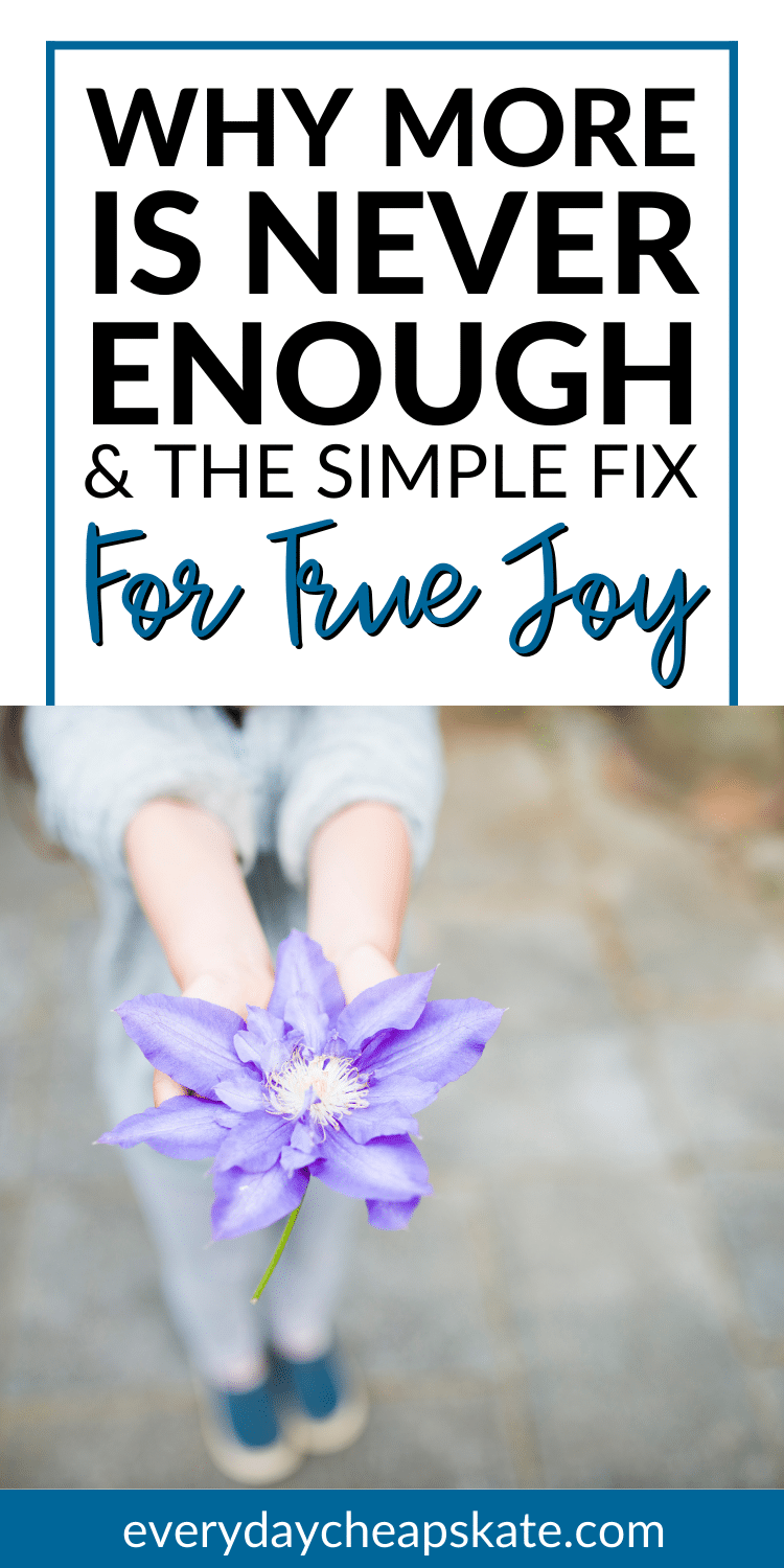 Why More Is Never Enough—And the Simple Fix for True Joy • Everyday ...