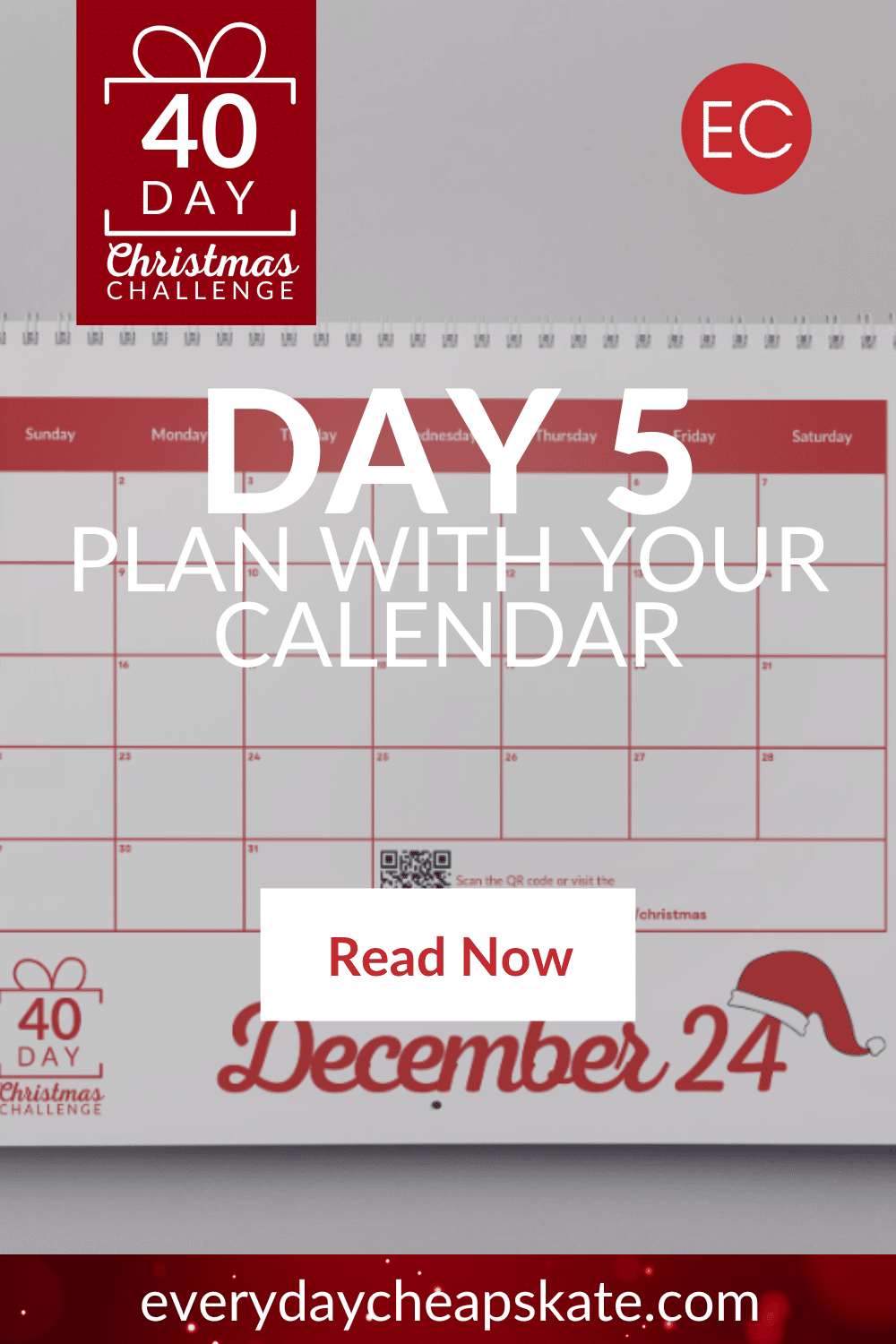 40-Day Christmas Challenge | Day 5 • Plan with Your Calendar • Everyday ...