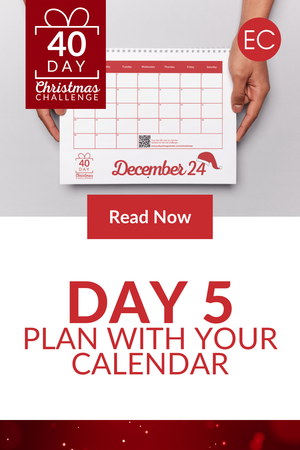 40-Day Christmas Challenge | Day 5 • Plan with Your Calendar • Everyday ...