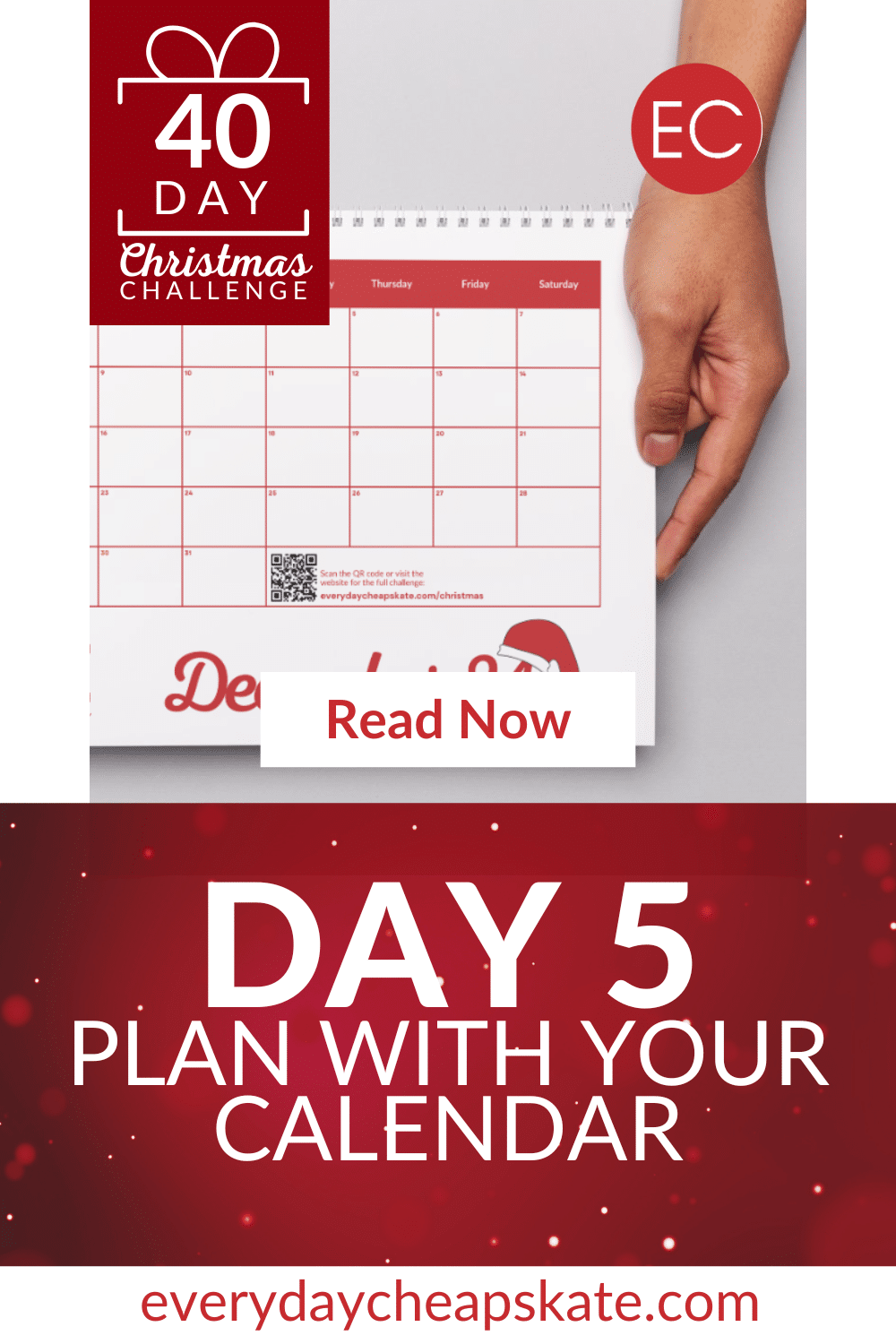 40-Day Christmas Challenge | Day 5 • Plan with Your Calendar • Everyday ...